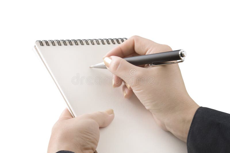 Hand Keep Notebook and Other Hand Keep Pen and Wri Stock Photo - Image ...