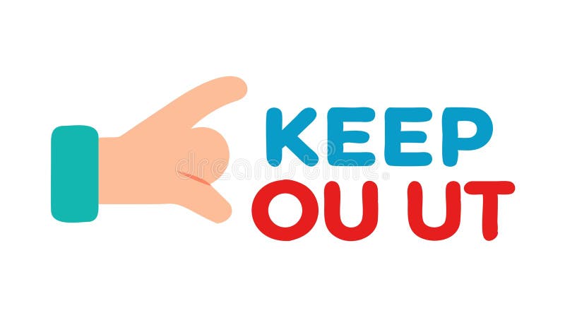 Hand KEEP OUT Warning Sign Vector Icon, Vector Design Generative AI ...