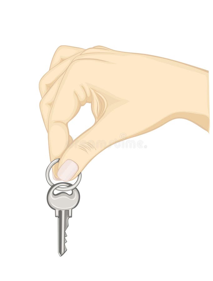 Hand Dangles Key-vector stock vector. Illustration of silhoutte - 290796