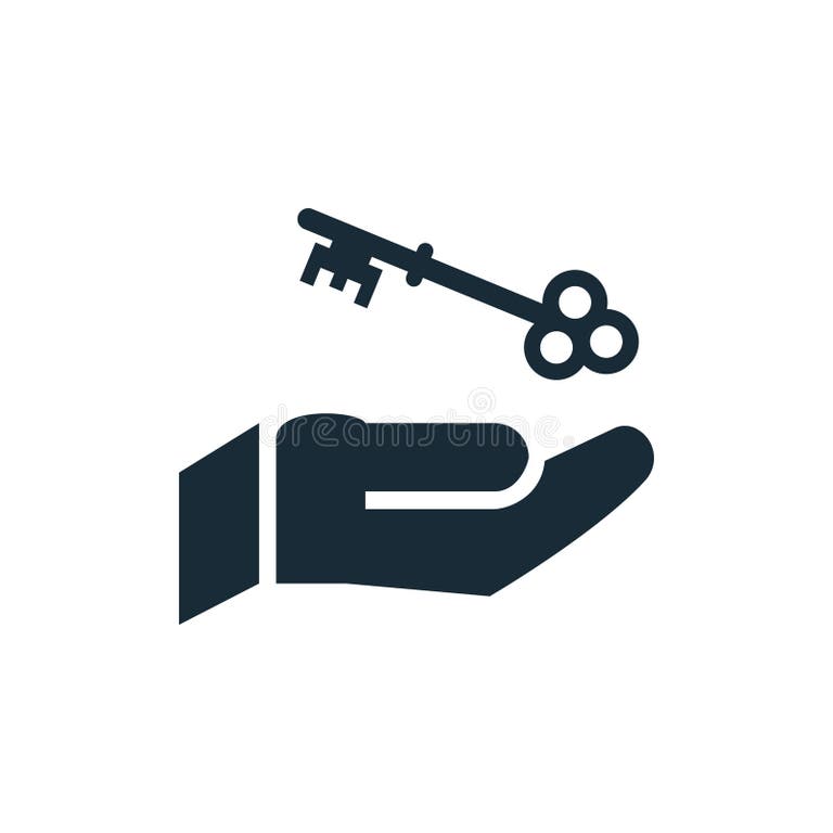 Hand and Key Icon Design Template Elements Stock Vector - Illustration ...