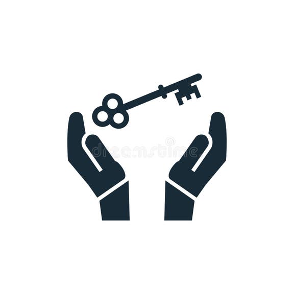 Hand and Key Icon Design Template Elements Stock Vector - Illustration ...