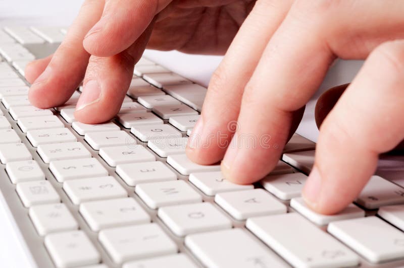 Hand and keyboard stock image. Image of desktop, fingers - 28936087