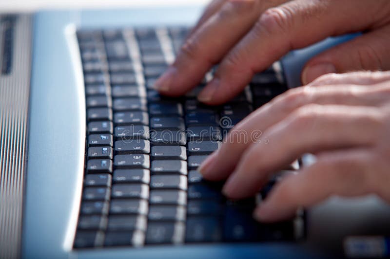 Hand on keyboard stock photo. Image of button, businessman - 4639432