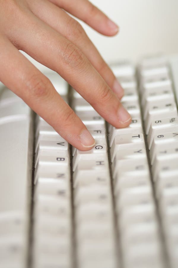Hand and keyboard stock image. Image of hand, computers - 836773