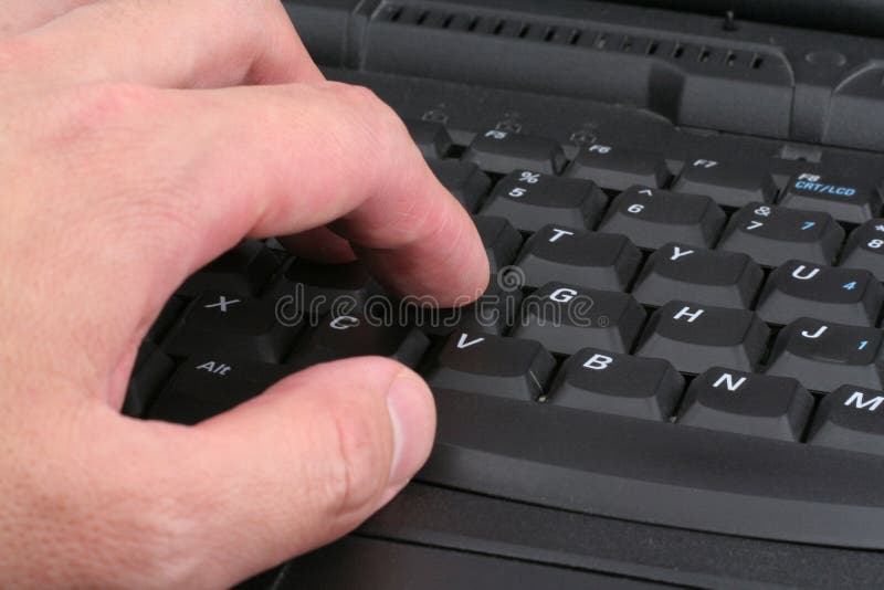 Hand on keyboard stock image. Image of computer, technology - 185467