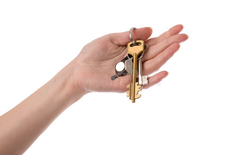 Hand with keys stock photo. Image of holding, person, offering - 3224938