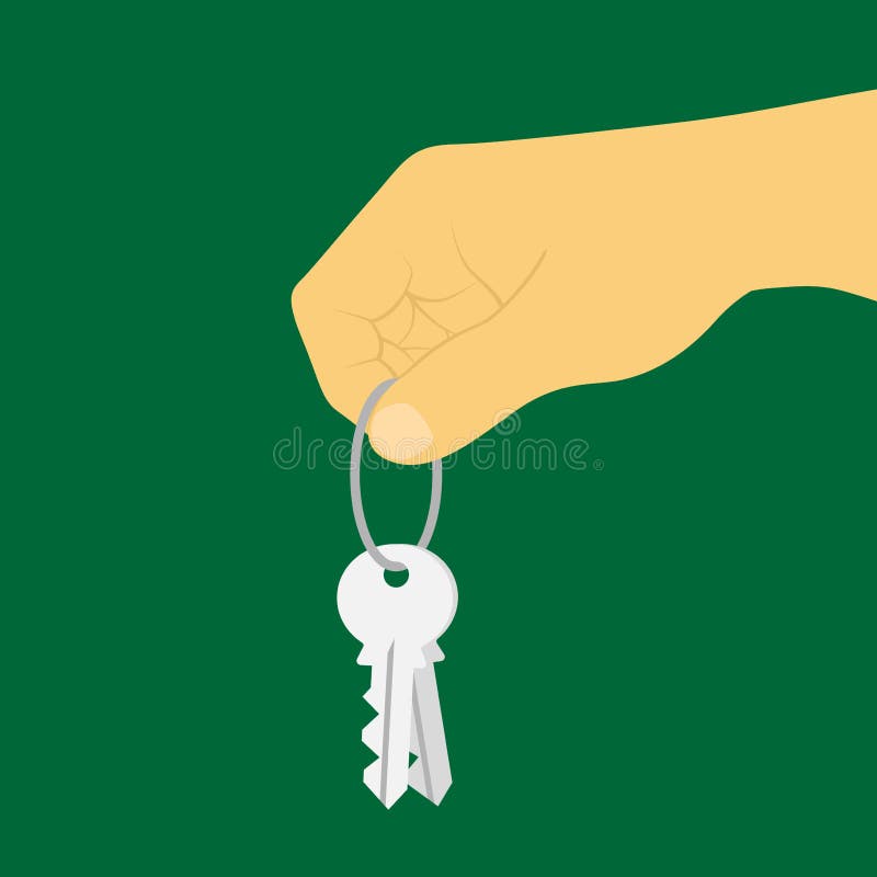 Hand and keys stock vector. Illustration of home, holding - 43917919