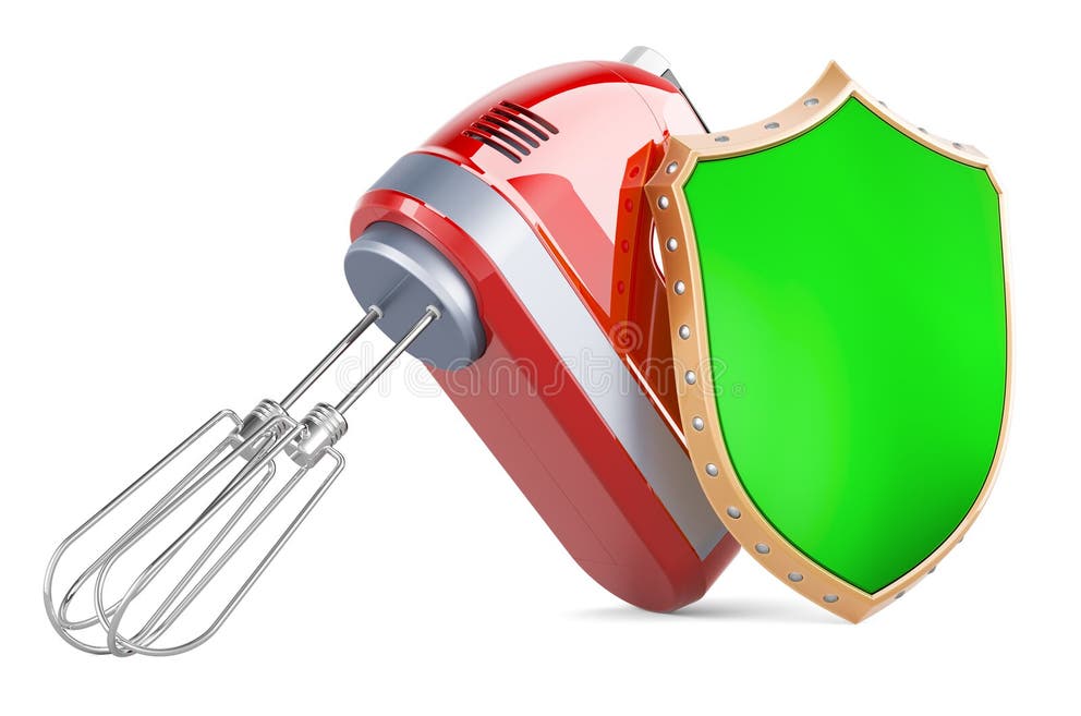 Hand Kitchen Mixer with Shield, 3D Rendering Stock Illustration ...