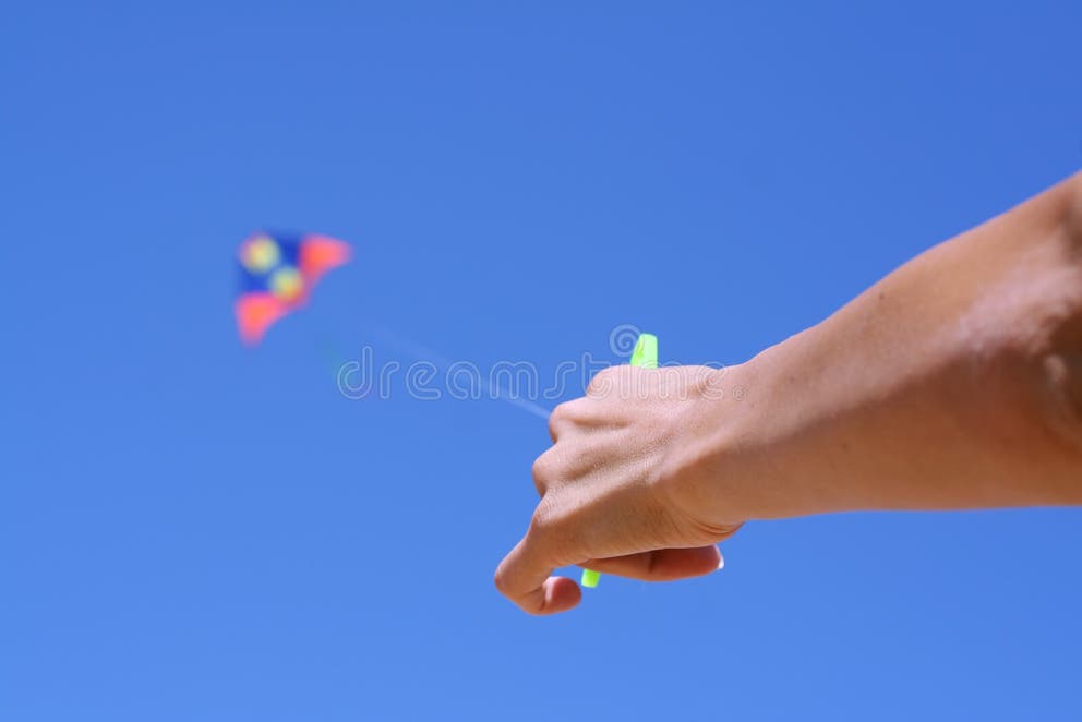 Hand with a kite stock image. Image of flying, passion - 3225407