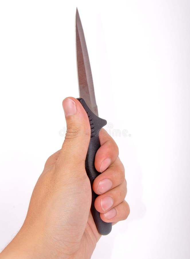 Hand with knife stock image. Image of handgrip, clipping - 29341375
