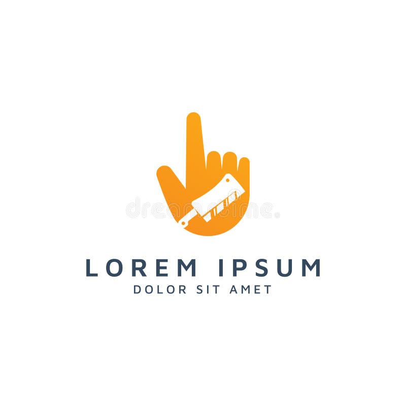 Hand and Knife Negative Space Logo Design Stock Vector - Illustration ...