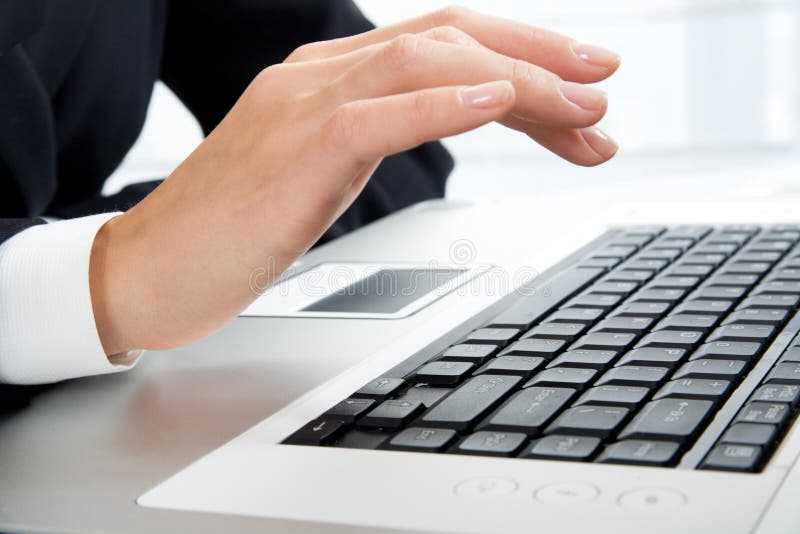 Hand and laptop stock image. Image of laptop, technology - 12981095
