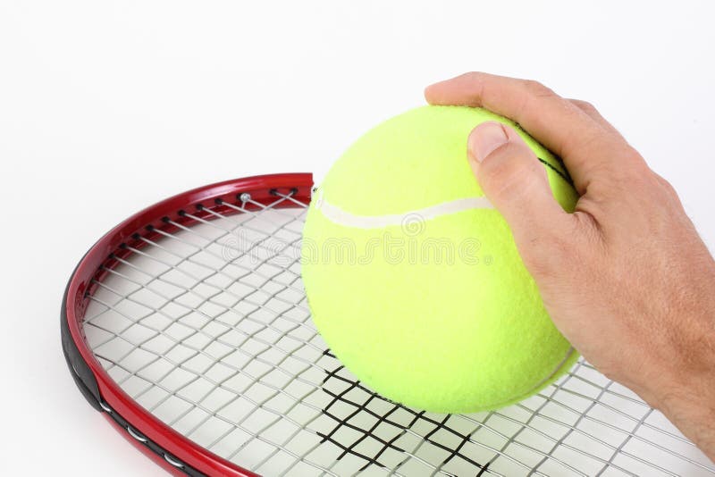 Hand with Large Tennis Ball Stock Image - Image of racket, sports: 47073515