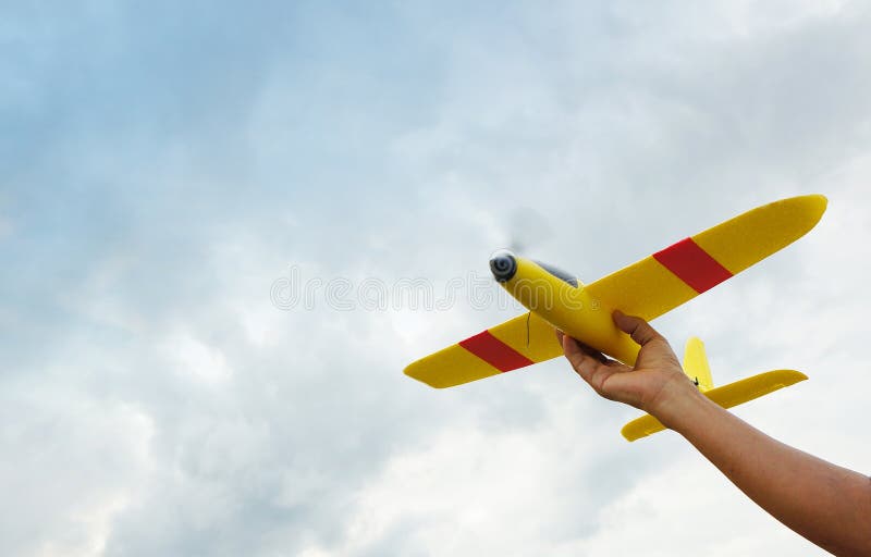 Hand Launch a Remote Control Airplane Stock Photo - Image of remote ...