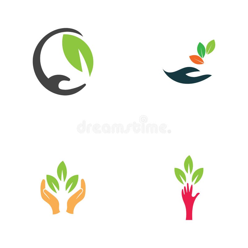 Hand leaf stock vector. Illustration of design, white - 222816552