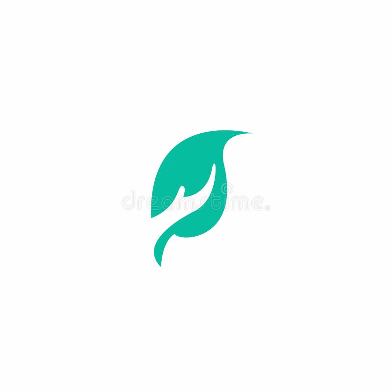 Hand Leaf Logo Design. Hand Nature Vector Stock Vector - Illustration ...