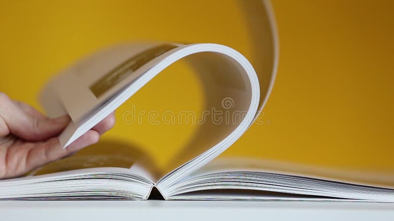 Hand Leafing through a Book Stock Footage - Video of collection ...