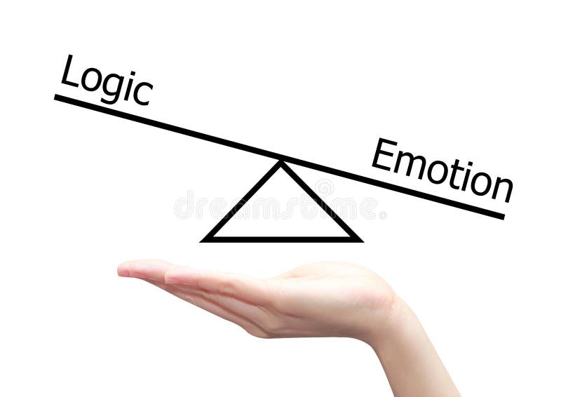 Hand with Left Right Brain Concept of Logic and Emotion Stock Image ...