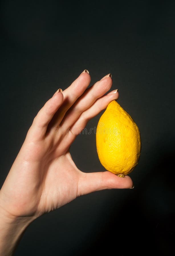 Bright Lemon Squeezed Colourless Hand Stock Photos - Free & Royalty ...