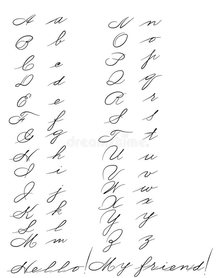 Hand Lettering Alphabet Design Script Font Brush Font Type Font ...