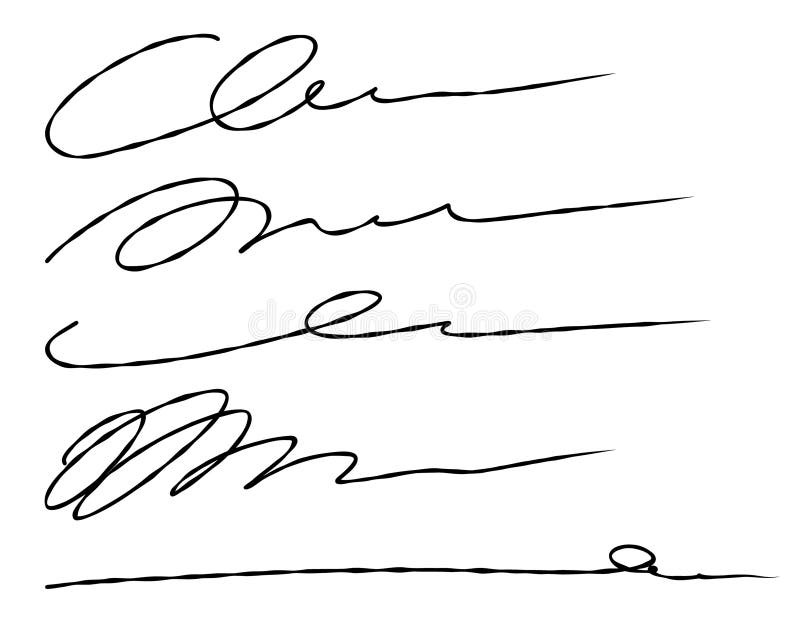 Underline Signature Stock Illustrations – 183 Underline Signature Stock ...