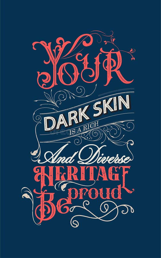 Hand Lettering Motivation Skin Artwork Typography Quote Stock Vector ...