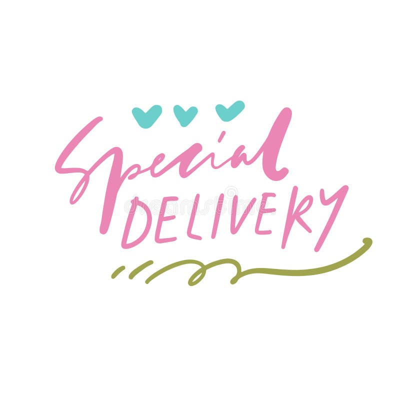 Special Delivery. Hand Lettering Sign for Business Packaging Stock ...