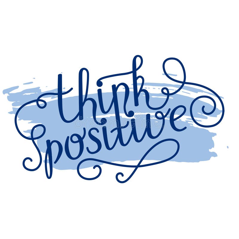 Think Positive Lettering Card Design. Template for Business Stock ...