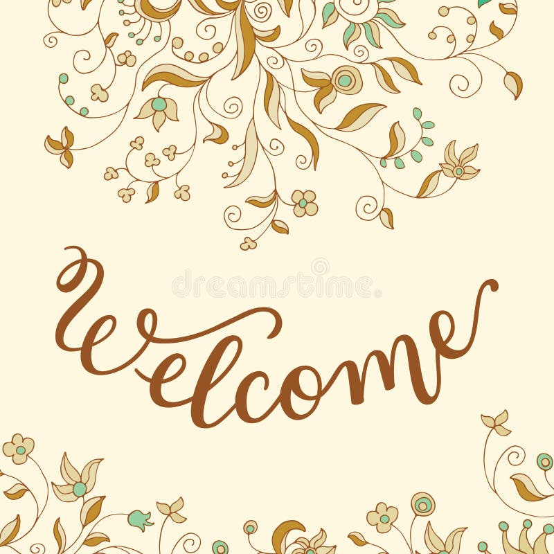 Flower Sign Welcome Word Stock Illustrations – 252 Flower Sign Welcome ...