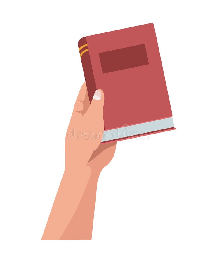 Hand lifting book stock vector. Illustration of study - 269547250