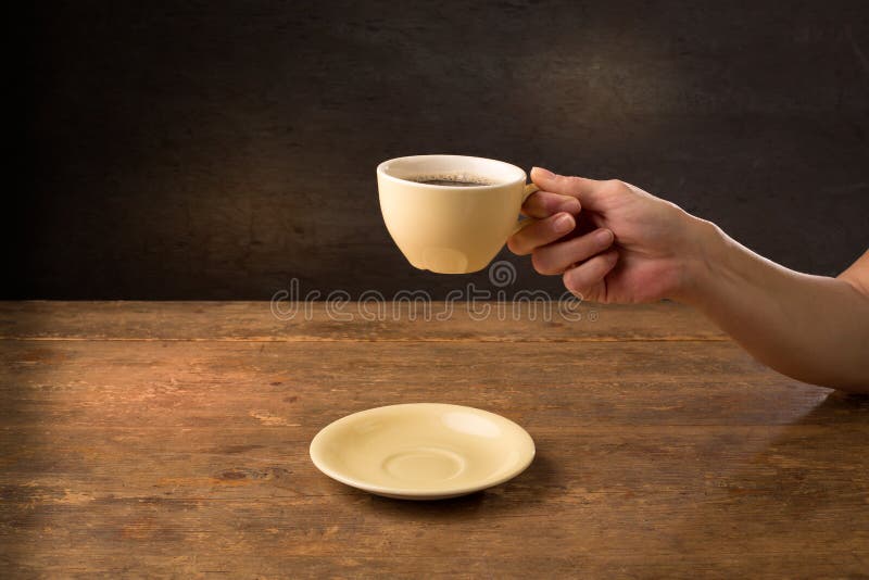 Hand Lifting a Cup of Coffee Stock Image - Image of relax, breakfast ...