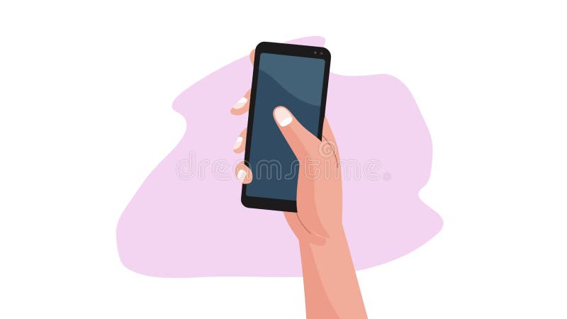Hand Lifting Smartphone Device Animation Stock Video - Video of ...
