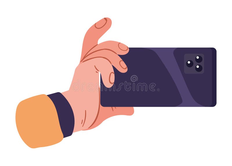 Hand Lifting Smartphone Device Stock Vector - Illustration of ...