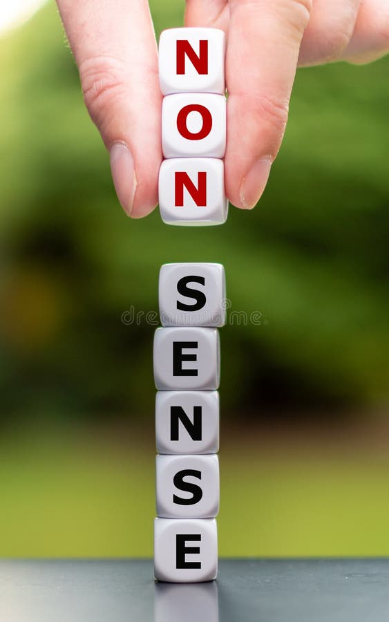Hand Lifts Dice and Changes the Word `nonsense` To `sense Stock Photo ...