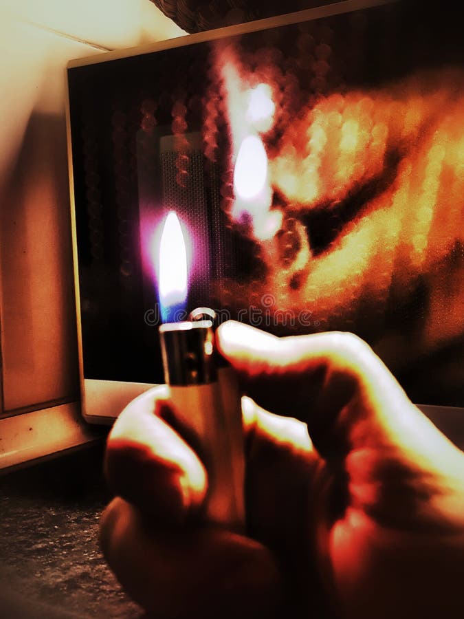 Man Hand Lighting Candles in Menorah Table Served for Hanukkah Stock ...
