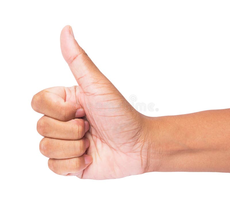 Hand Like Concept Isolated On White Stock Photo - Image of motivate ...