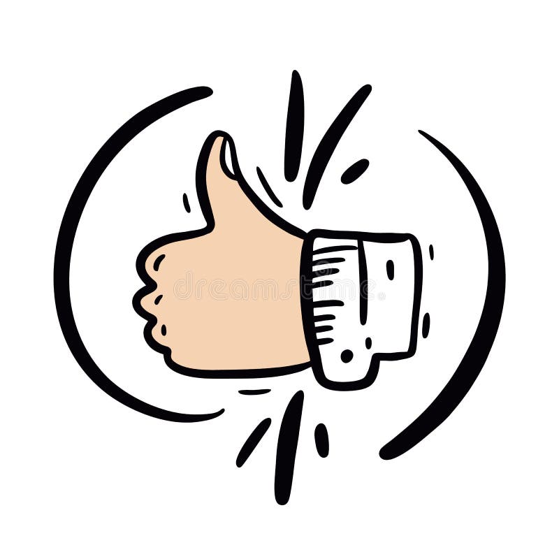 Hand Like Hand Drawn Vector Illustration. Cartoon Style Stock ...