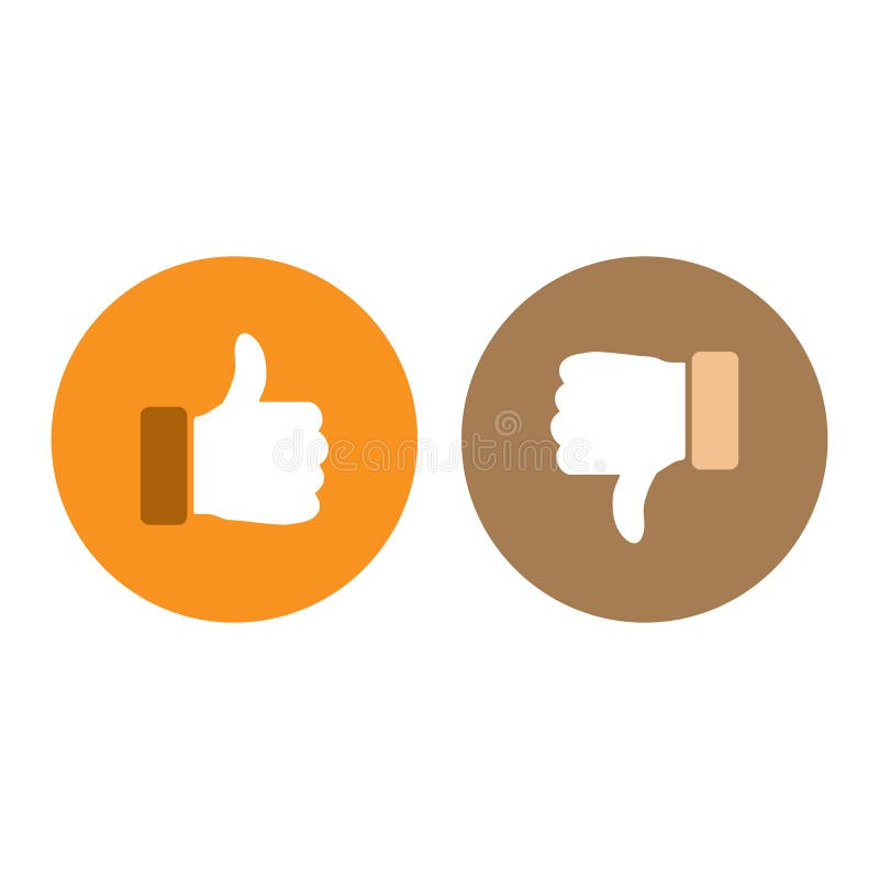 Hand Like Icon. Flat Design Vector Illustration Stock Illustration ...