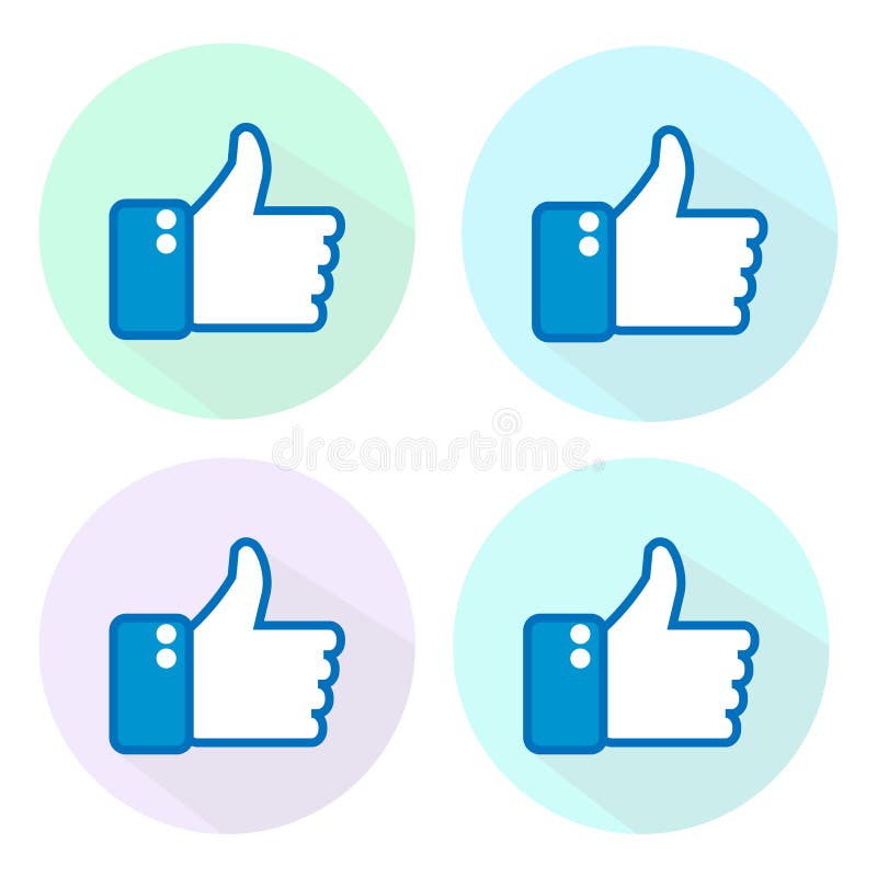 Hand Like Icon. Flat Style. Vector Illustration Stock Illustration ...