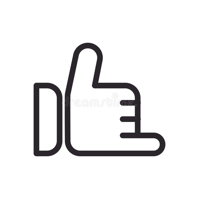 Hand Like Social Media Line Style Icon Stock Vector - Illustration of ...