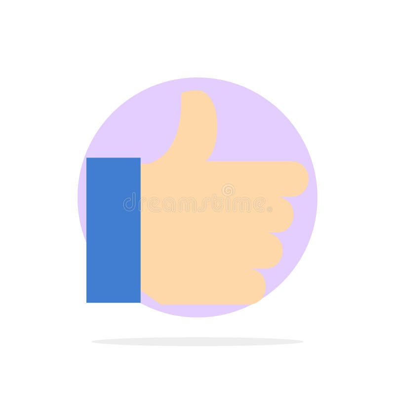 Hand, Like, Vote, Love Abstract Circle Background Flat Color Icon Stock ...