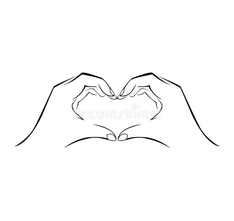 Hand Line Art Illustration Symbol Perfect Stock Vector - Illustration ...