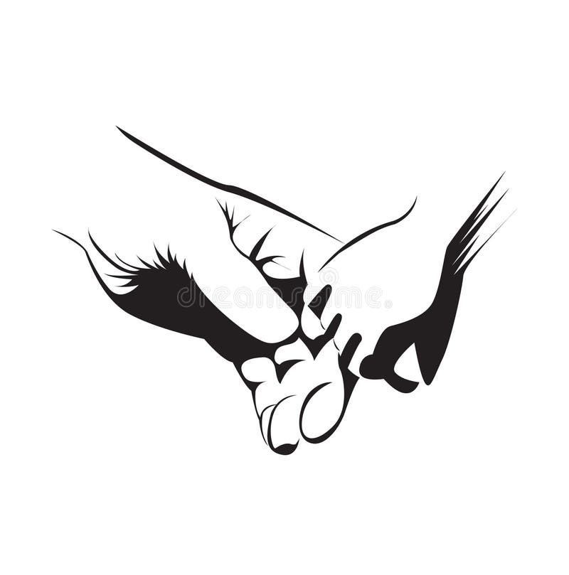 Hand Line Art Illustration Symbol Perfect Stock Vector - Illustration ...