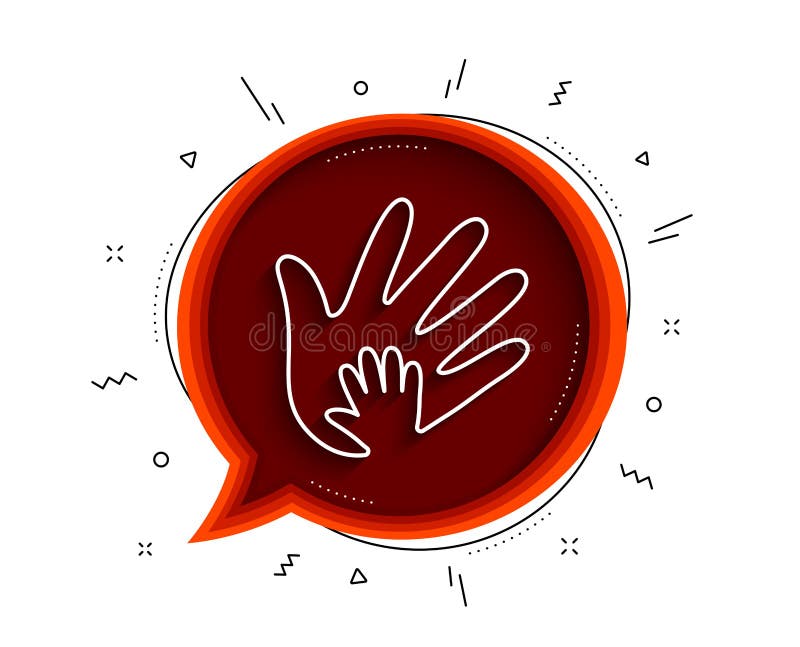 Hand Line Icon. Social Responsibility Sign. Vector Stock Vector ...