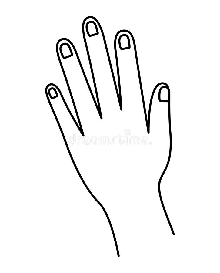 Hand Line Style Icon on White Background Stock Vector - Illustration of ...