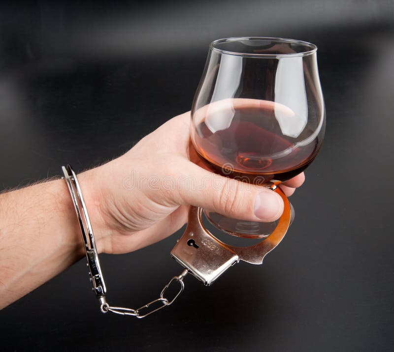 Car Key Locked To Glass of Alcohol Stock Image - Image of handcuffs ...