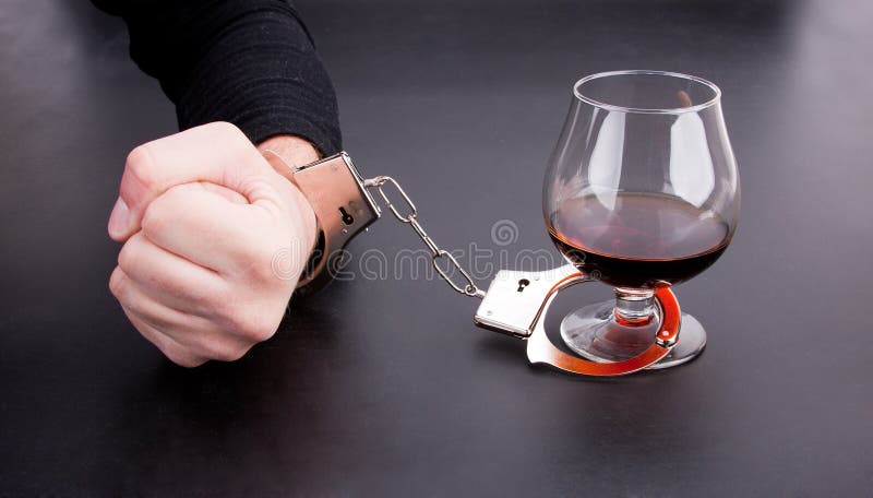 Car Key Locked To Glass of Alcohol Stock Image - Image of handcuffs ...