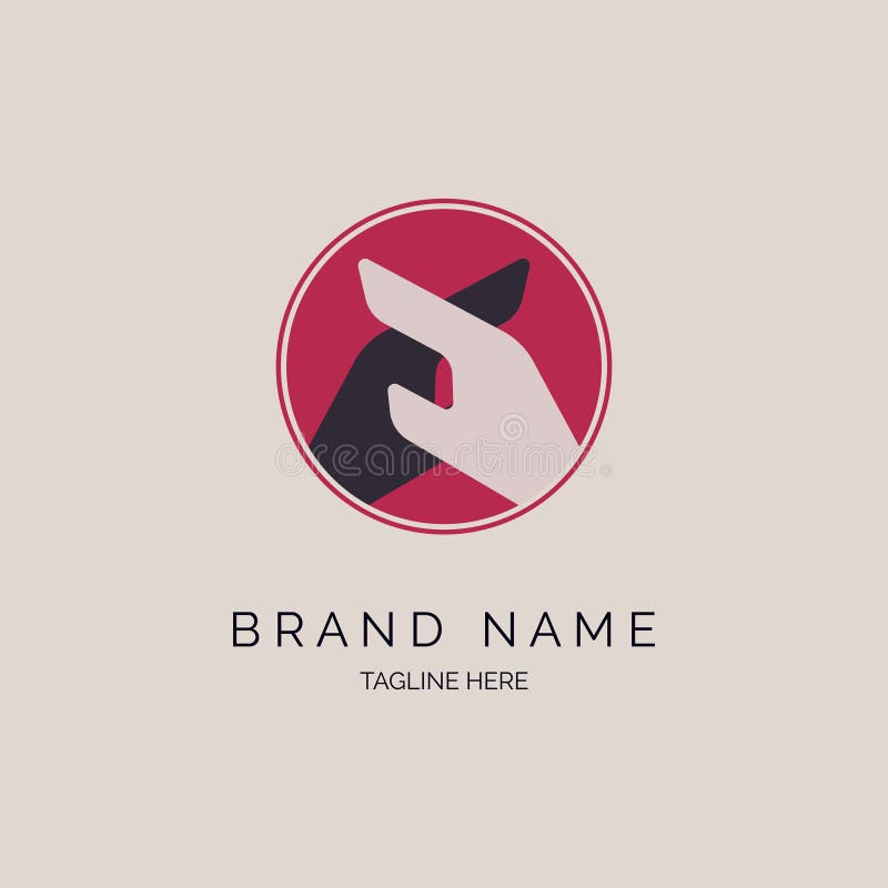 Hand Logo Circle Design Template Vector for Brand or Company and Other ...