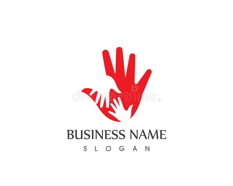 Hand Logo Design Template stock vector. Illustration of colors - 115862702