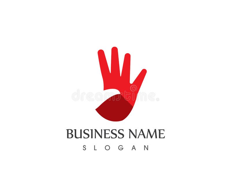 Hand Logo Design Template stock vector. Illustration of helping - 115862828